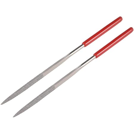 uxcell 4Pcs 5mm x 180mm Triangular Diamond Needle File 150 Grit ...