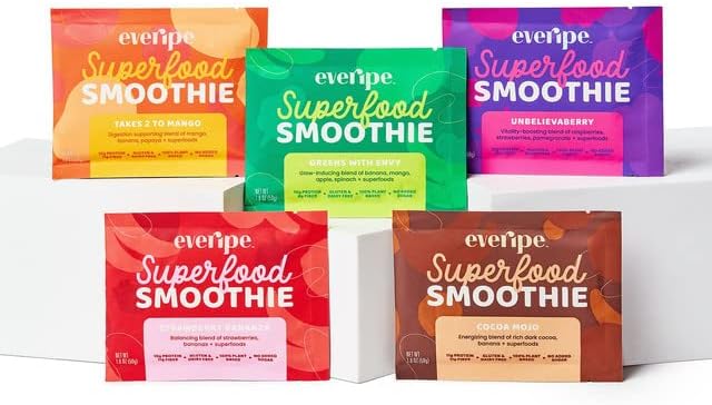 Amazon.com : Everipe Superfood Smoothie Mix Variety 5-Pack | 100% Plant ...