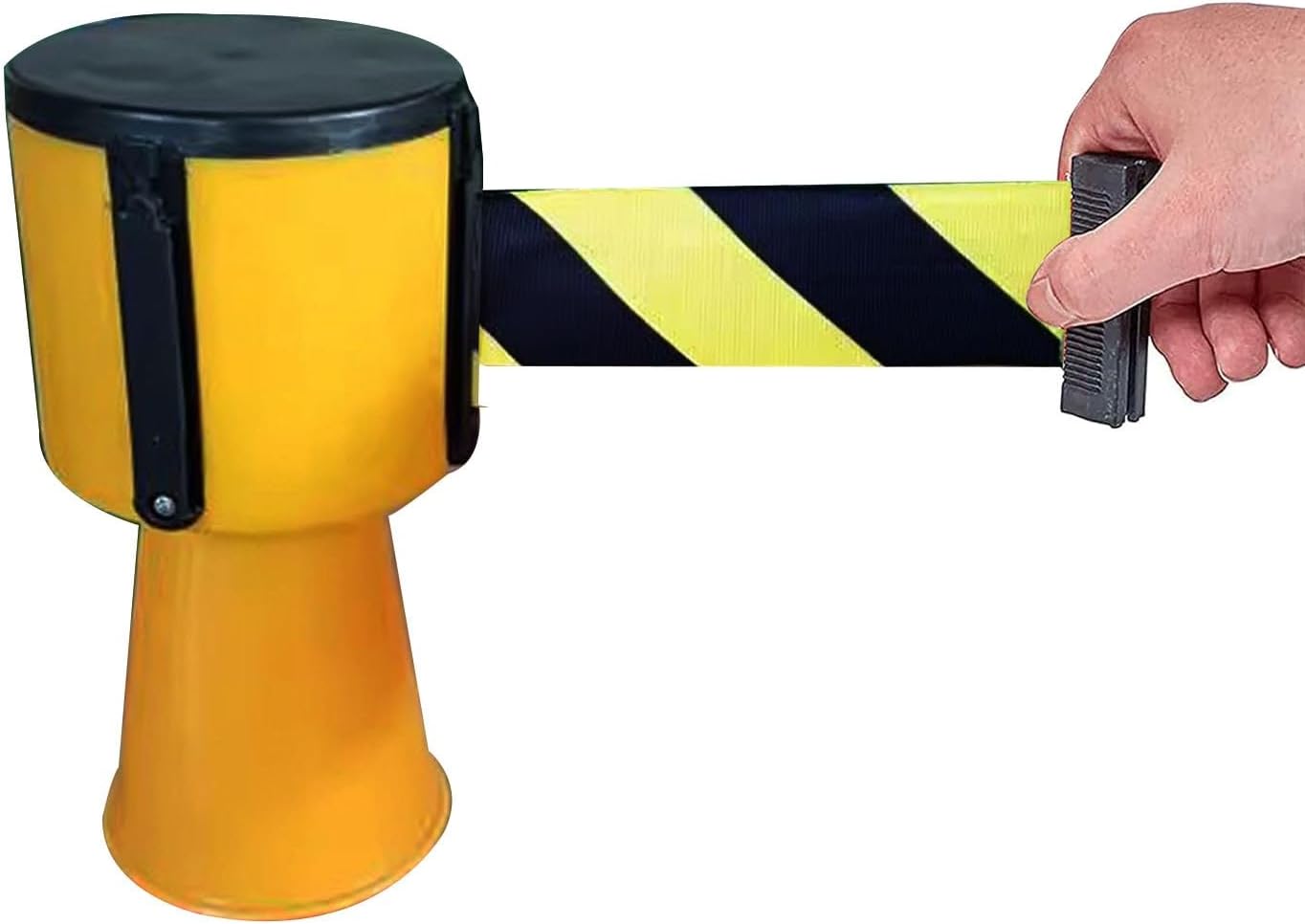 Amazon.com: Tavkomco Cone-Mounted Retractable Belt Barrier,6.6/9.8/16 ...