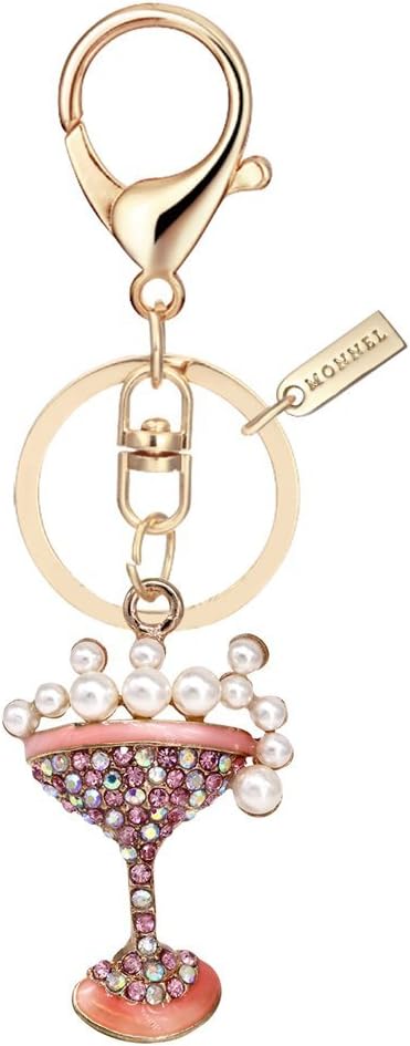 Bling Crystal Cocktail Drink Design Keychain with Velvet Bag MZ839-1 ...