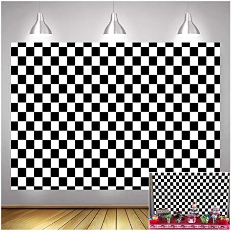 Amazon.com : MAQTT 7x5FT Black and White Checkered Chessboard Theme ...