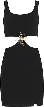 Amazon.com: Soleil Cut-Out Mini Dress, 0, Black : Luxury Stores