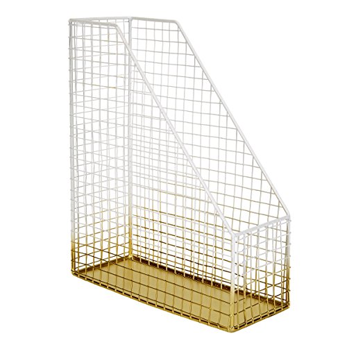 C.R. Gibson Wire Mesh Magazine Holder, Two Tone Metallic, Measures 12 ...