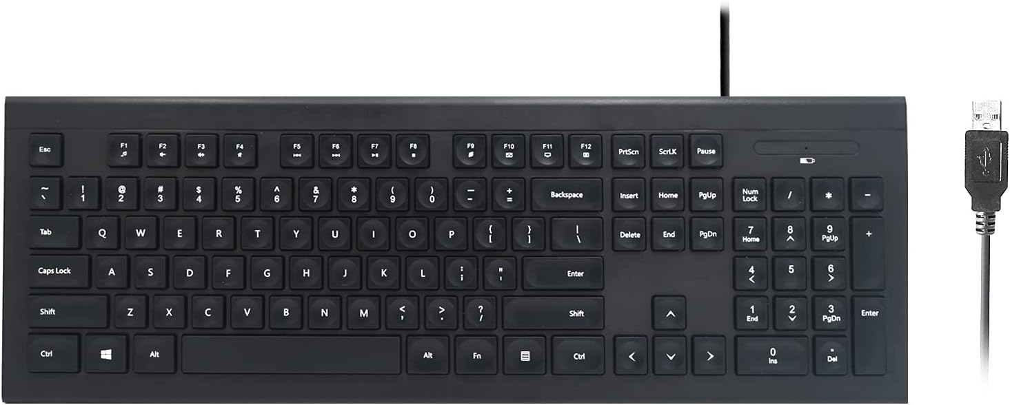 Amazon.com: Wired Keyboard,Portable Slim Universal Keyboard with ...