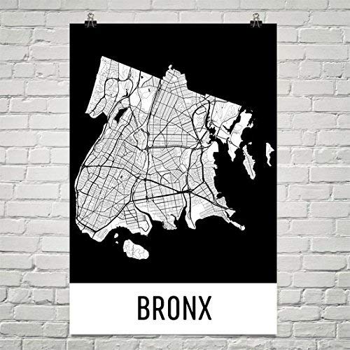 Bronx Poster, Bronx Art Print, Bronx Wall Art, Bronx Map, Bronx City ...