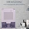 Buyfunny01 800ml Ultra-Quiet Mini Dehumidifier, USB Rechargeable ...