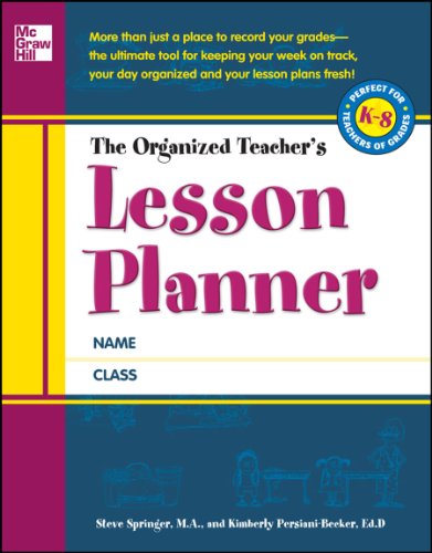 Amazon.com: The Organized Teacher's Lesson Planner eBook : Springer ...