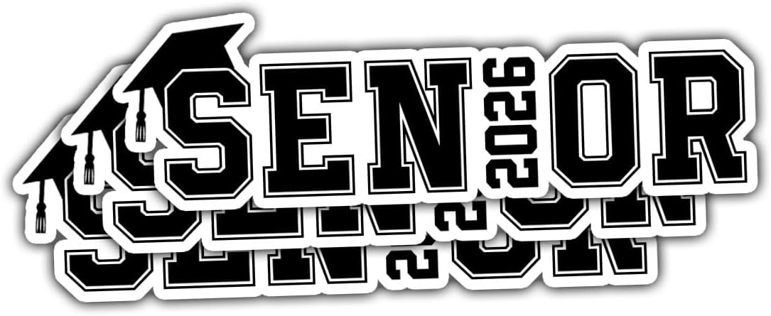 Amazon.com: 3 Pcs Senior 2026 Stickers – Class of 2026 Vinyl Decals for ...