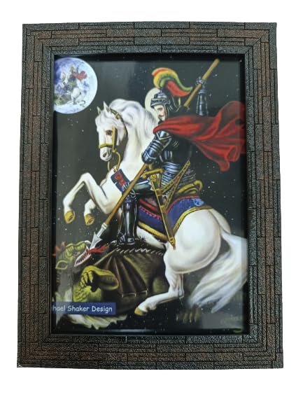 Catholic Frames Saint George St George wall frame 7 * 5 inch Digital ...