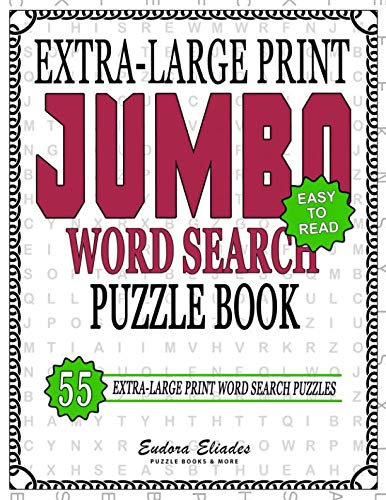 Extra-Large Print Jumbo Word Search Puzzle Book: 55 Extra-Large Print ...