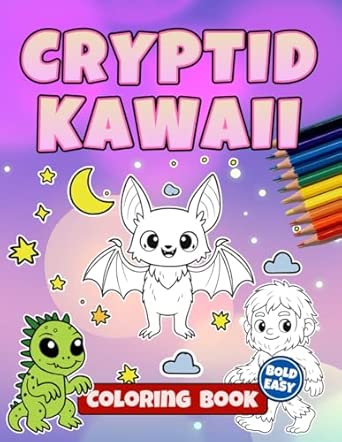 Cryptid Kawaii: Cryptid Coloring Book for Adults, Teens and Kids ...