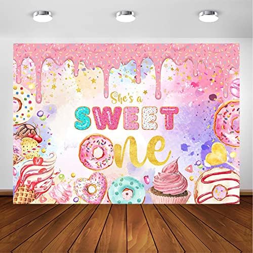 Amazon.com : Avezano Sweet One Birthday Backdrop for Baby Girl's First ...
