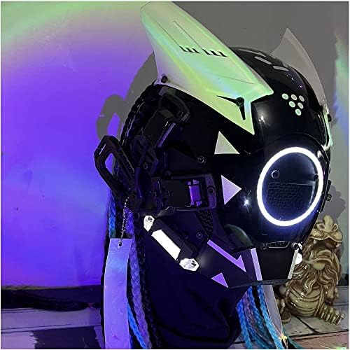 Amazon.com: ifkoo Punk Mask Cosplay for Men，Gothic Cyber Helmet Mask ...
