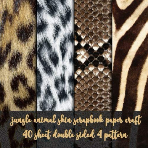 jungle animal skin scrapbook paper craft - 40 sheet design with double ...