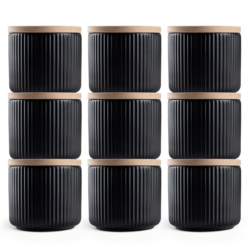 Buy Anko 400mL Ribbed Kitchen Canister Container - Pack of 9|Airtight ...