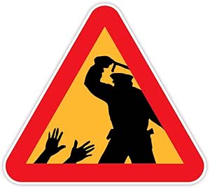 Amazon.com - Warning for Police Brutality Sticker Decal 5" x 4"