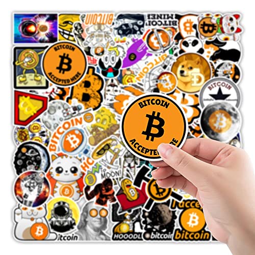 Bitcoin Stickers,Virtual Currency Stickers,Non-Repeated,Aesthetic ...