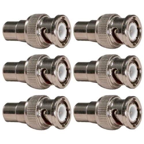 Amazon.com: TUDIN 6X BNC Coaxial Coax Male Plug to RCA Female Jack ...