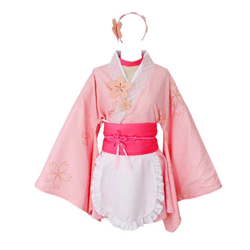 Buy Re:Zero Anime Emilia Cosplay Costume Set, Rem Ram Outfit Uniform ...