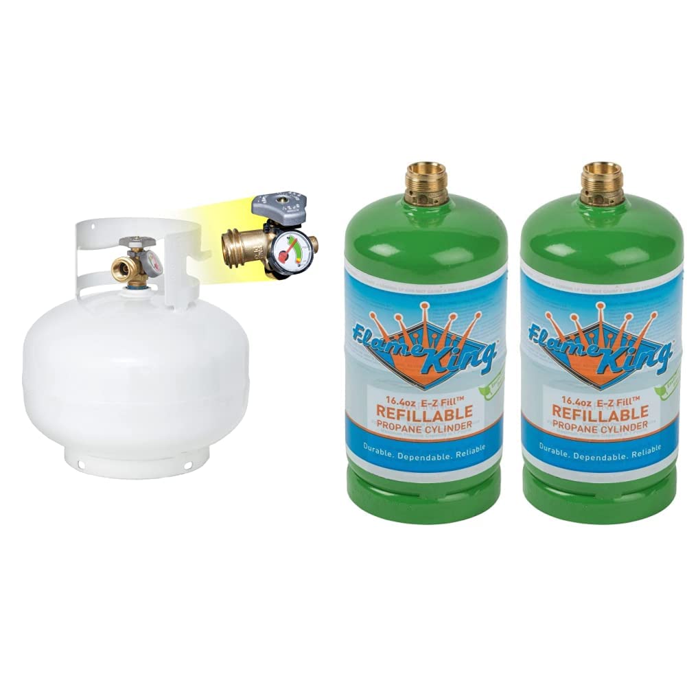 Flame King YSN11SQT 11 Pound Propane Tank Cylinder Squatty with Type 1 ...