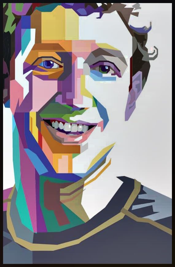 Personalities Poster 'Mark Zuckerberg - Infographic Element' Paper ...