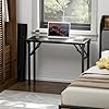 Amazon.com: TEMI Small Computer Desk Folding Table - 35.8" Foldable ...