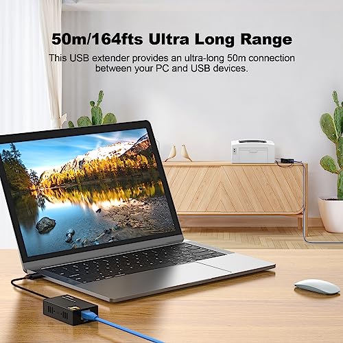 Snapklik.com : USB Extender Over Cat6/7 Up to165ft/50M, 4 USB 2.0 Ports ...