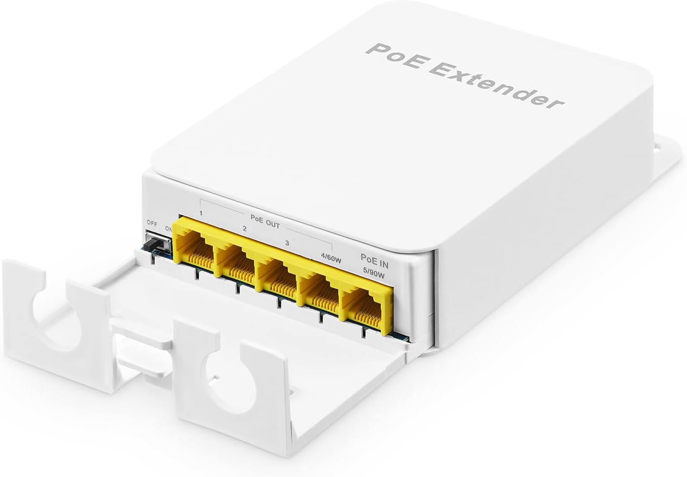 Binardat Outdoor Gigabit PoE Passthrough Switch, 1 PoE in 4 PoE Out ...