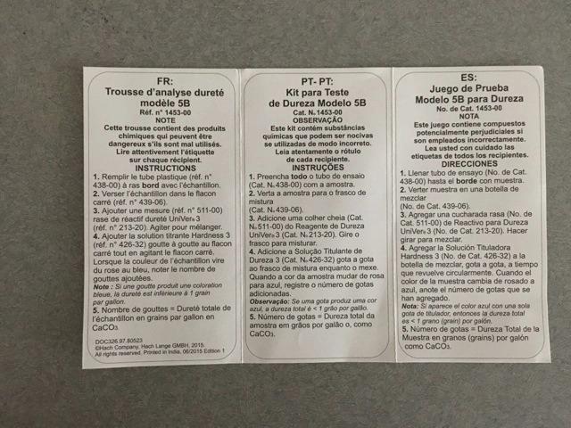 Hach 145300 Total Hardness Test Kit, Model 5-B: Air Tool Maintenance ...