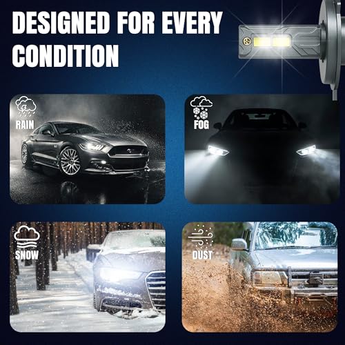 OTO2EYE H4 LED Headlight Bulbs, 250W, 25000 Lumens, Super Bright ...