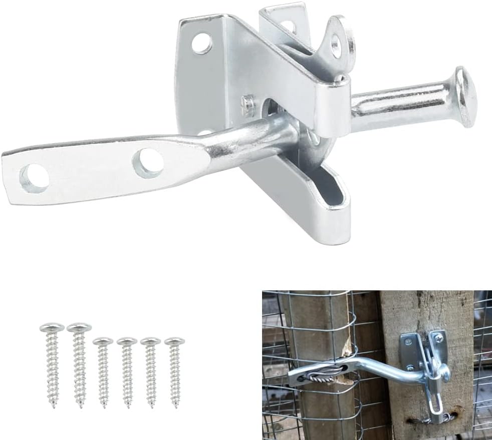 scottchen PRO Self Locking Gate Gravity Latch Iron Spring Loaded with ...