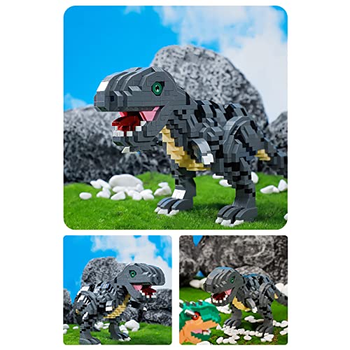 Larcele Micro Building Blocks Dinosaur Set, DIY Mini 3D Building Toy ...
