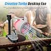 Amazon.com: ehozirta Creative Turbo Desktop Fan with Light,Creative ...