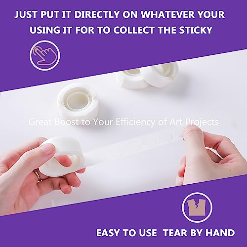 Snapklik.com : TSSART 1600 Pcs Double Sided Adhesive Dots Roll - Clear ...