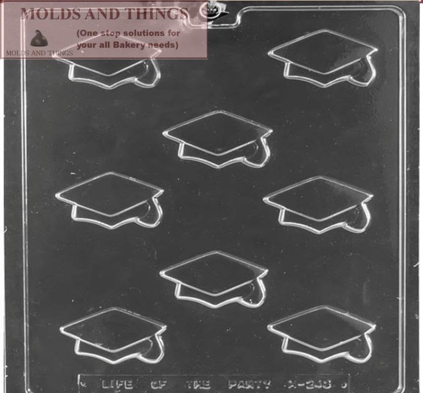Amazon.com: Graduation Cap Chocolate candy mold With © Candy Making ...