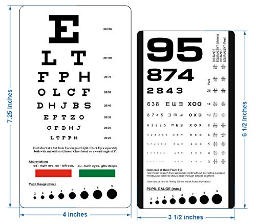 Snellen and Rosenbaum Pocket Eye Chart - Pack of in Pakistan | WellShop.pk