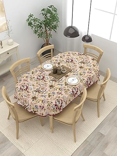 Buy Clasiko 6 Seater Oval Dining Table Cover; 60x90 Inches; Material ...