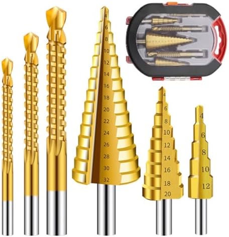 6-teiliges HSS-Bohrer-Set mit Koffer, titanbeschichtet, 3 Größen von ...