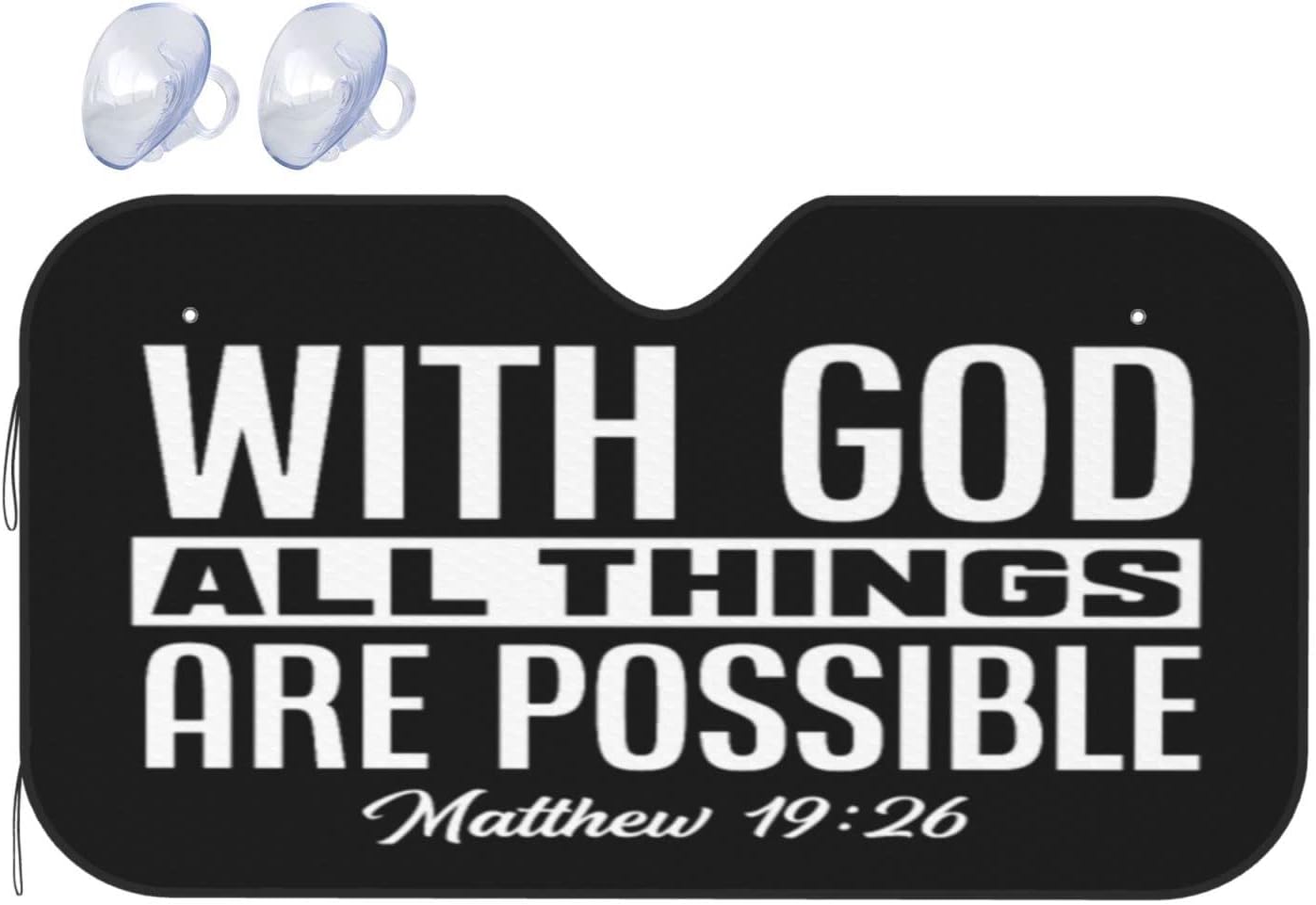 Amazon.com: Bible Verse Matthew 19:26 Christian Gifts Car Windshield ...