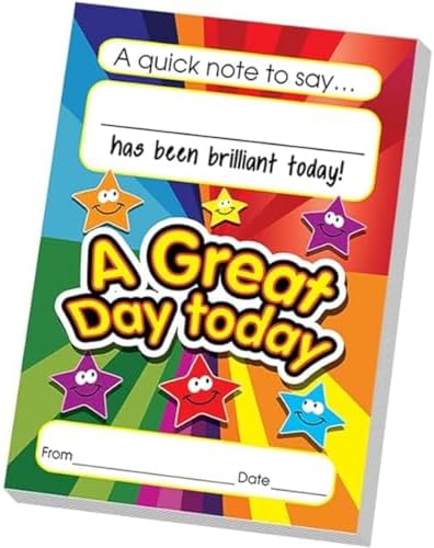 SuperStickers Reward Praise A6 Note Pad for Teachers - 'A Great Day ...