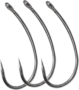 Amazon.com : Barbless Fishing Hooks, 50/150pcs Carp Fishing Hooks Trout Hooks Circle Hooks Curve ...