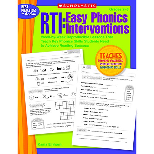 SCHOLASTIC TEACHING RESOURCES RTI EASY PHONICS INTERVENTIONS (Set of 6 ...