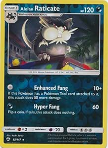 Amazon.com: Pokemon - Alolan Raticate - 82/147 - Rare - Reverse Holo ...