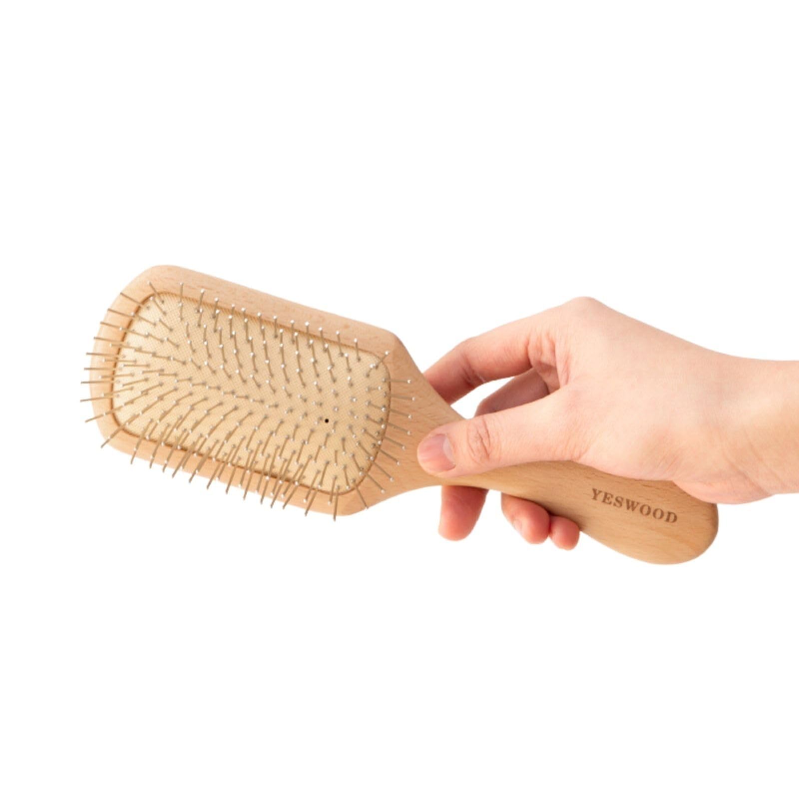 Amazon.com : Vadisun Solid Wood Comb - Natural Beech Air Cushion Hair ...
