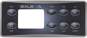 Balboa 10299 Deluxe Digital Jet/Blower/Light Spa Control Panel Overlay ...