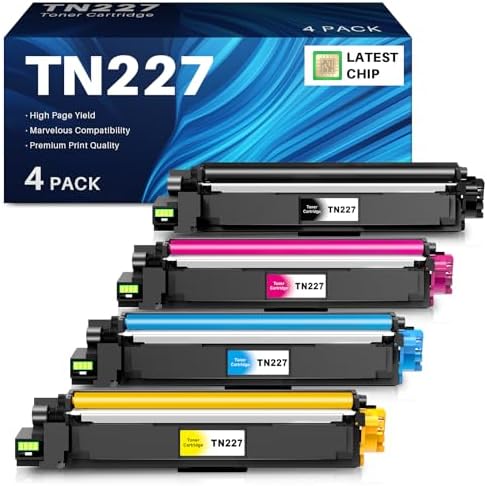 Amazon.com: TN-227BK/C/M/Y High Yield for Brother Printer Replacement ...