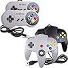 Amazon.com: 2 Pack USB Controller for SNES Retro Gaming, miadore SNES ...