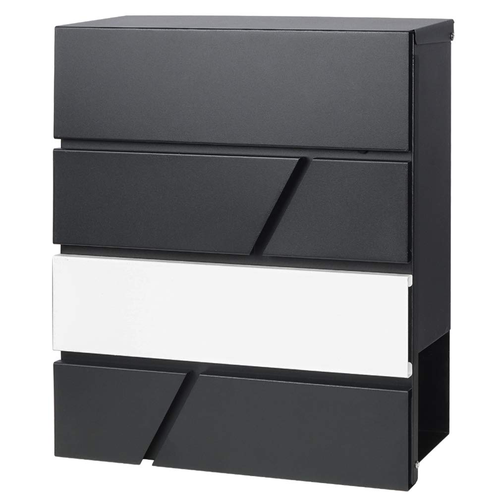 Outdoor Wall Mounted Mailbox Lockable Outdoor Mailbox With Keys - Wall ...