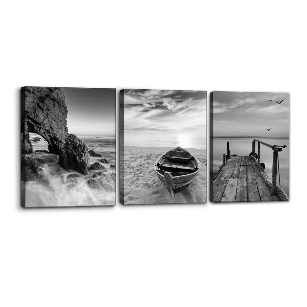 Amazon.com: Pacimo 3 Panels Set Framed Canvas Wall Art Print for ...