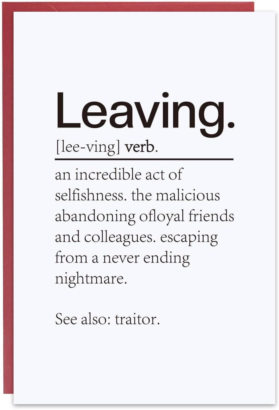 Amazon.com : Ithmahco Coworker Leaving Card, Farewell Cards for ...